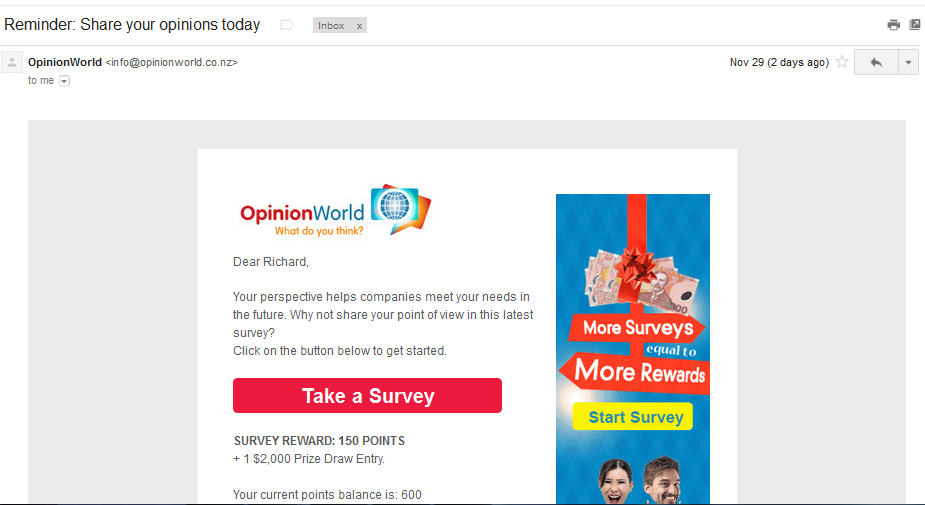 Opinion World Surveys Review - Grow income using your flexible time